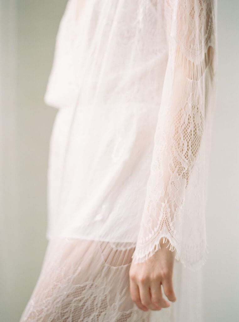 Lace Bridal Robes - Lookbook shoot for Stella Ann Designs - Showit Blog