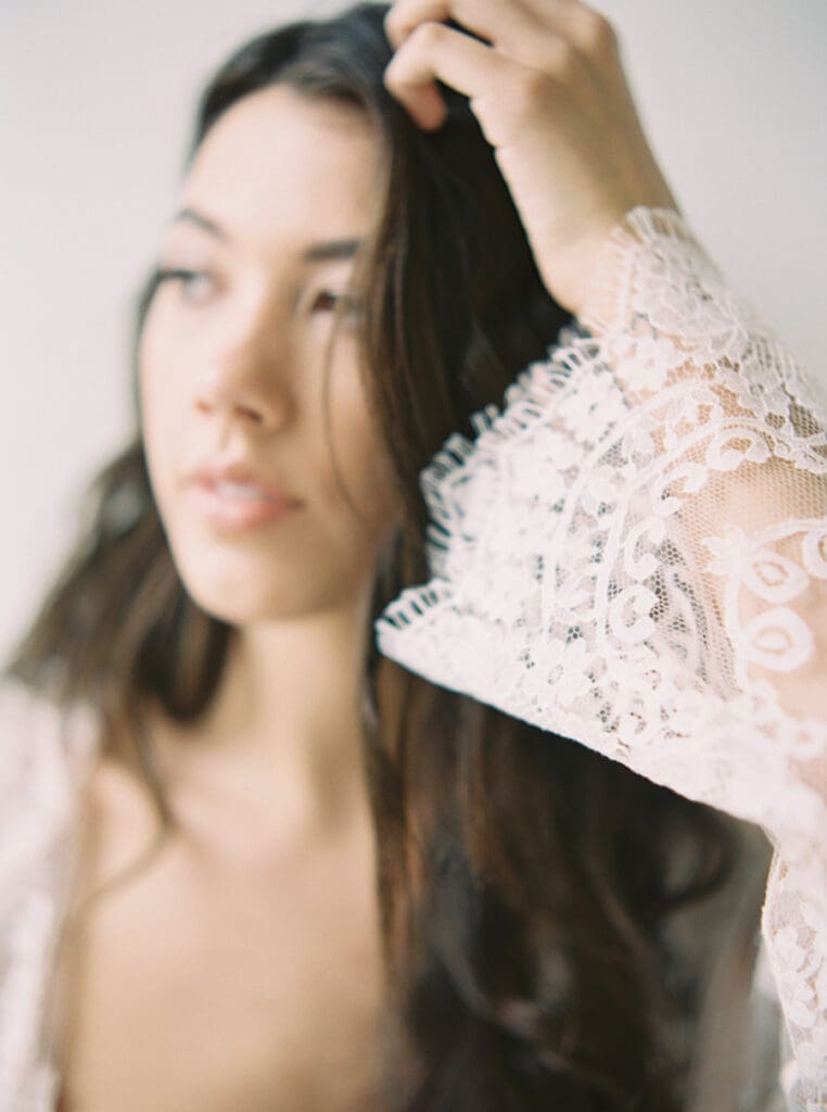 Lace Bridal Robes - Lookbook shoot for Stella Ann Designs - Showit Blog